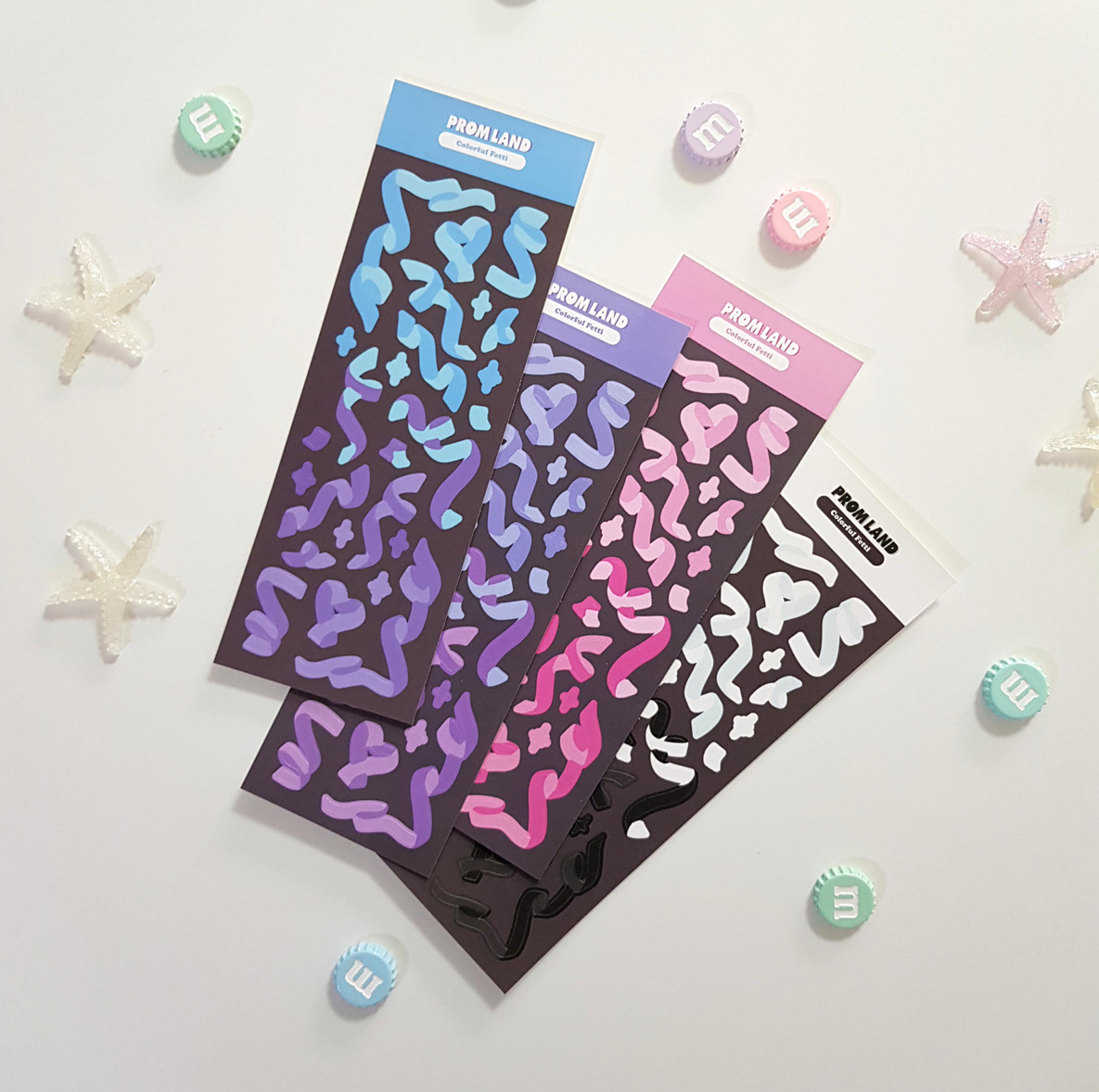 [PROMLAND] Colorful Fetti Sticker – Pink Beat K-pop Shop
